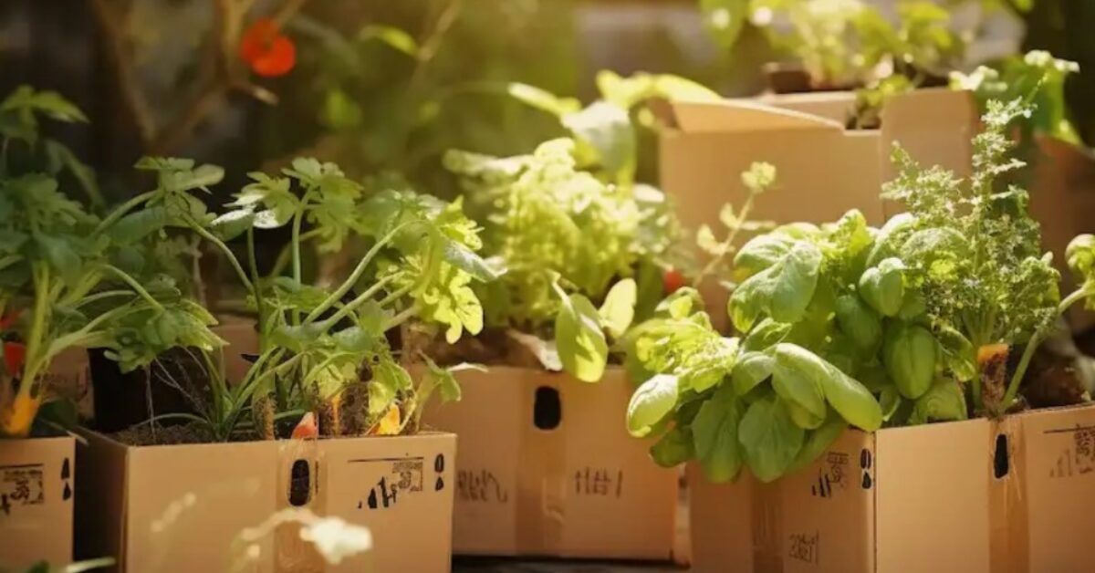 Perché piantare negli scatoloni di cartone e come installarli